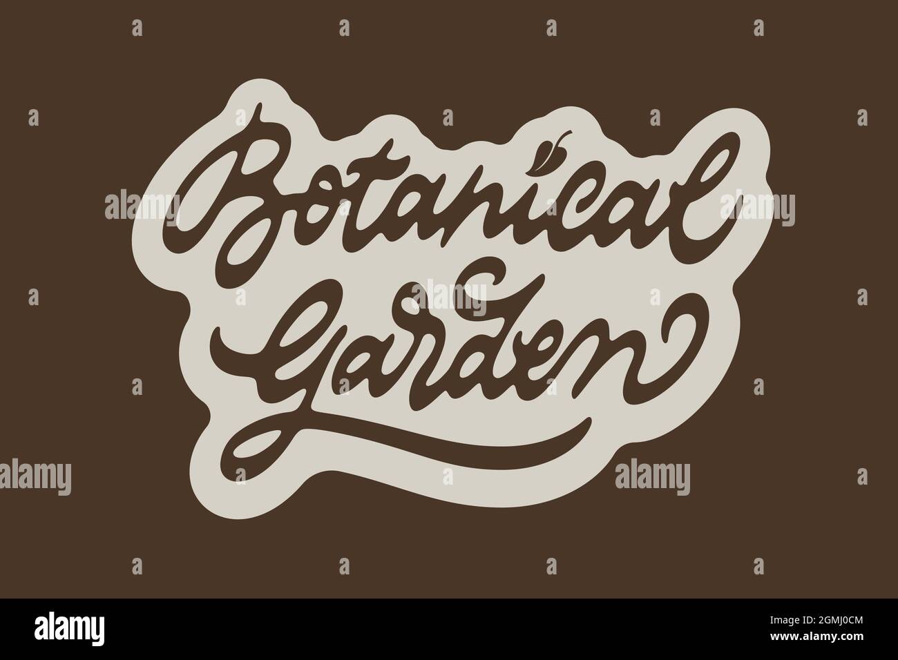Botanical garden vector lettering Stock Vector Image & Art - Alamy