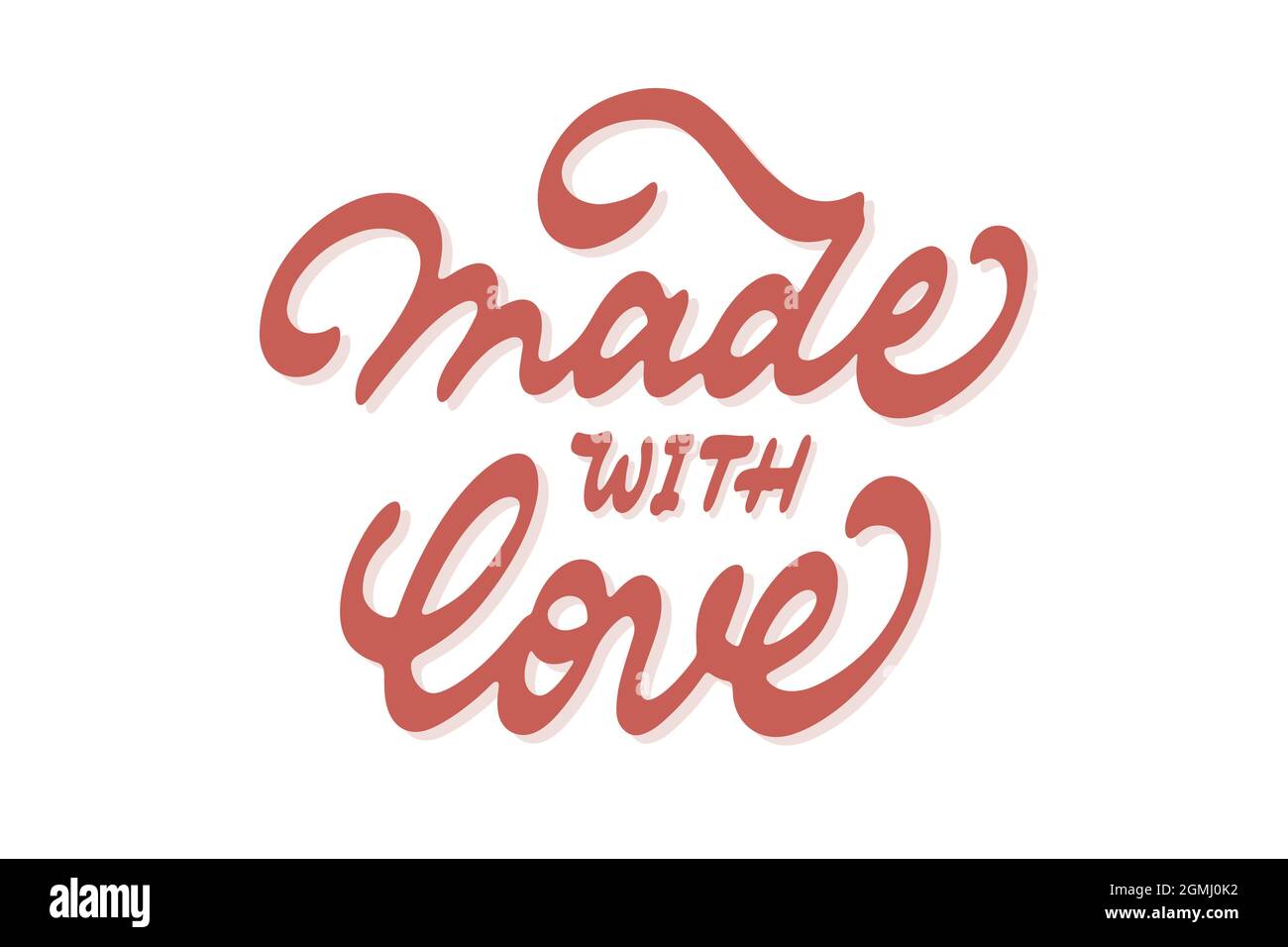 Made with love vector lettering Stock Vector Image & Art - Alamy