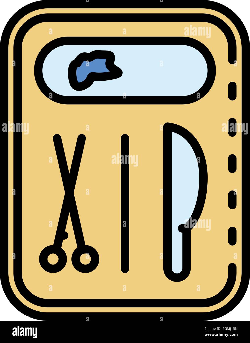 Forensic tool icon. Outline forensic tool vector icon color flat ...