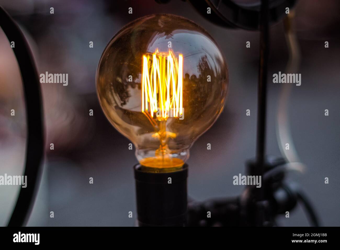 close up Edison lamp technology Innovation And Leadership Concept Stock ...