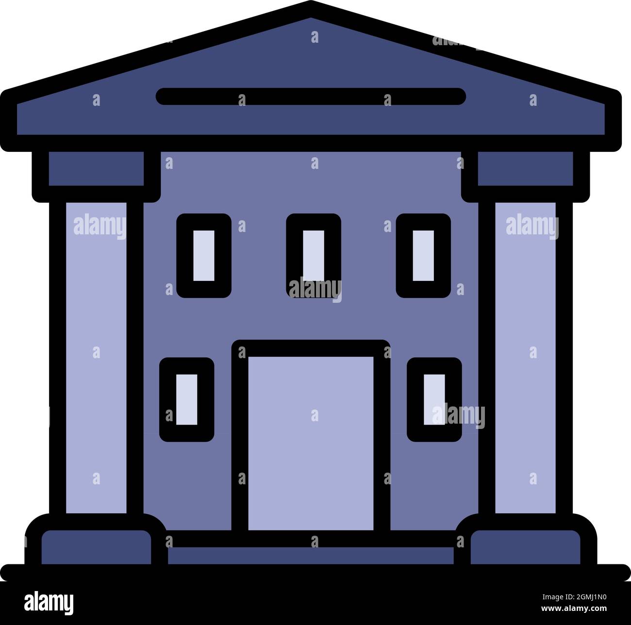 Supreme courthouse icon. Outline supreme courthouse vector icon color ...