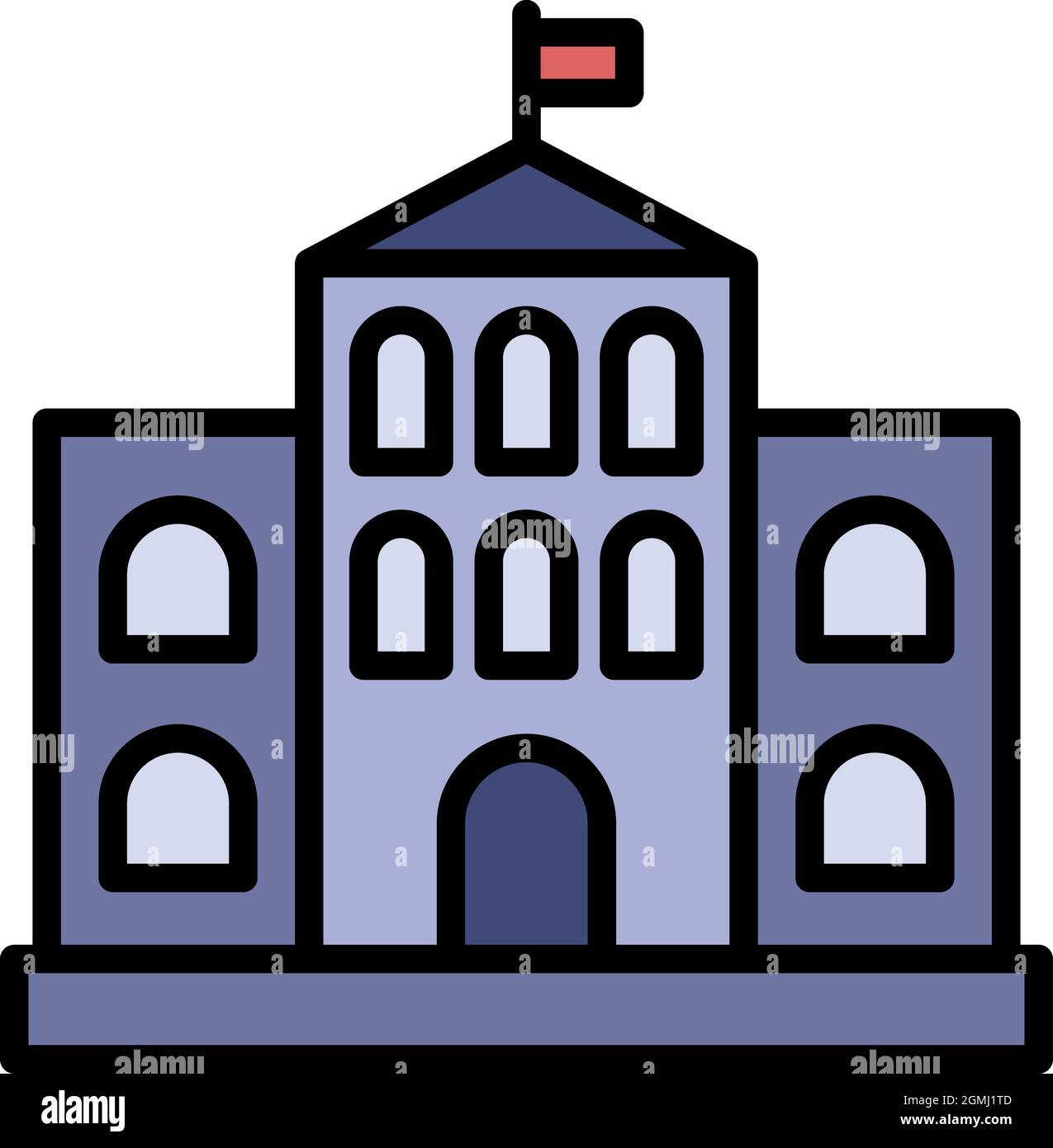 Architectural courthouse icon. Outline architectural courthouse vector ...