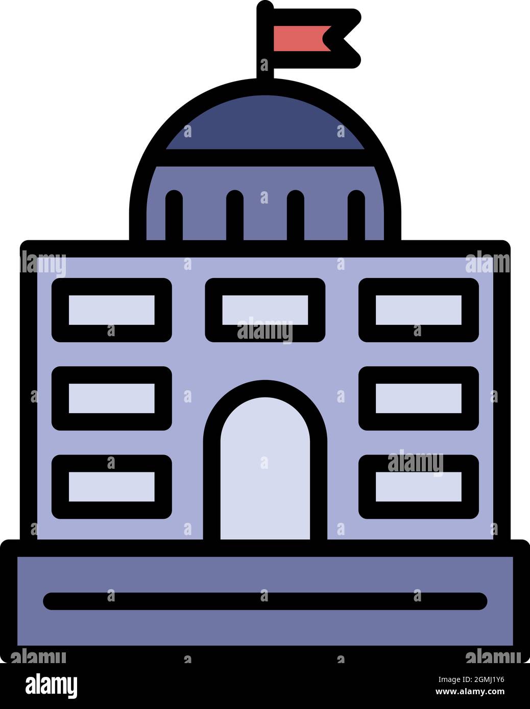 Governance courthouse icon. Outline governance courthouse vector icon ...