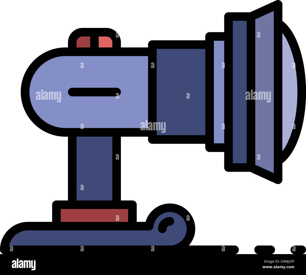 Light spot icon. Outline light spot vector icon color flat isolated ...