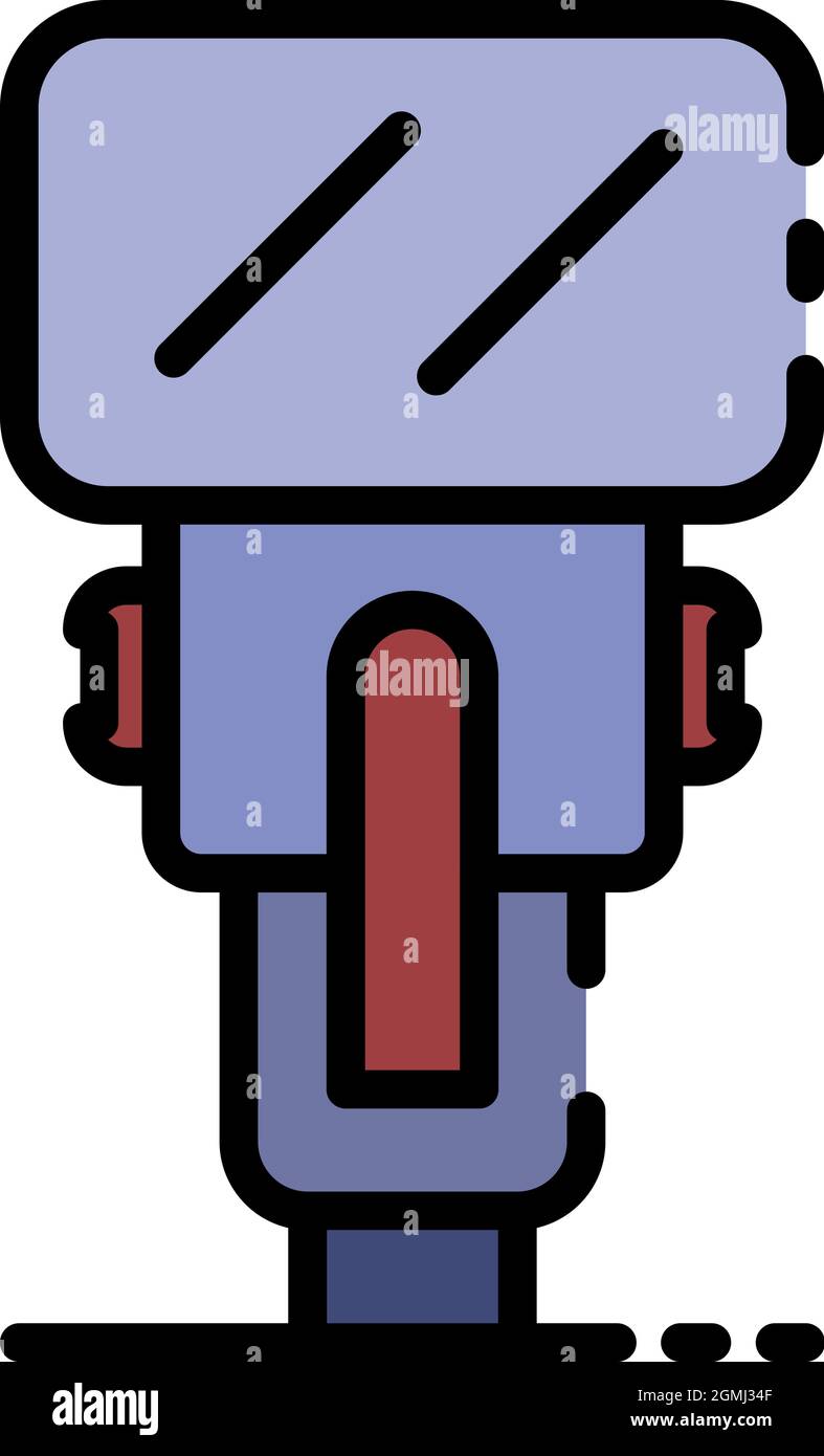 Camera flashlight icon. Outline camera flashlight vector icon color ...