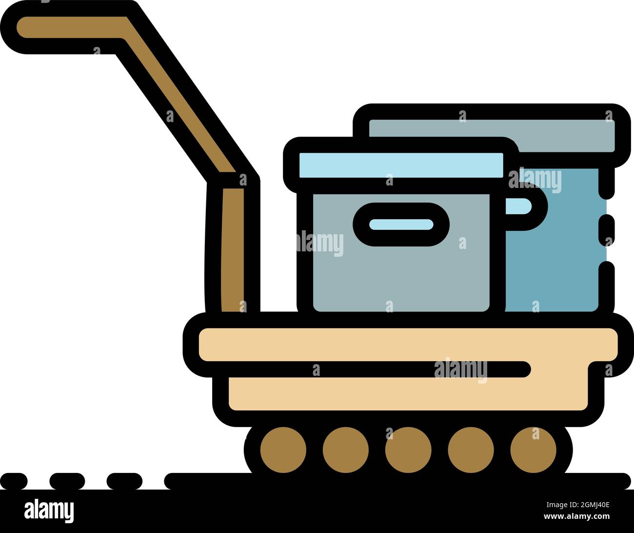 Delivery boxes icon. Outline delivery boxes vector icon color flat ...