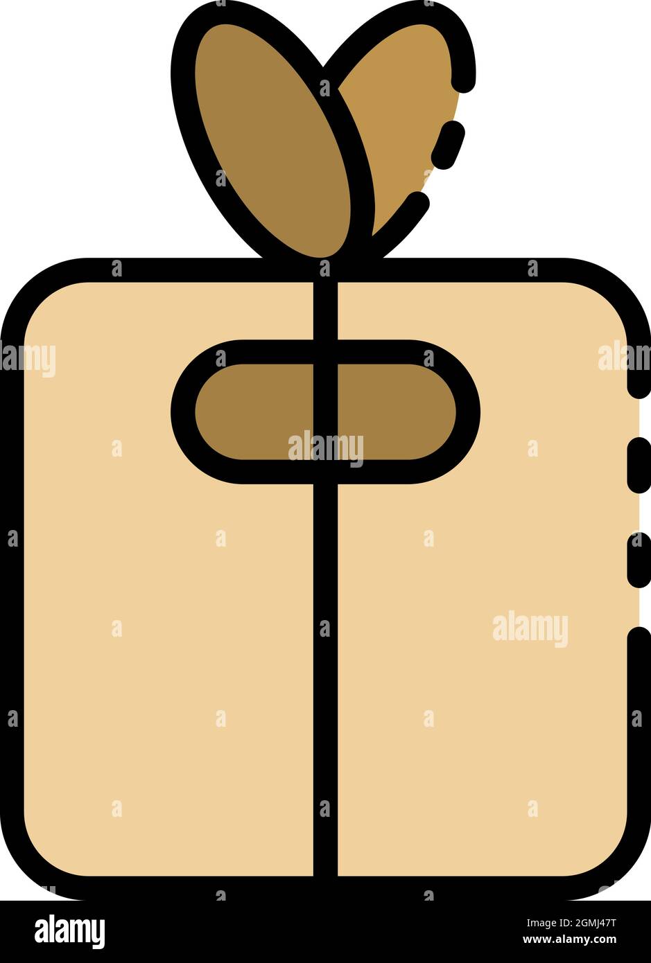 Delivery gift box icon. Outline delivery gift box vector icon color ...