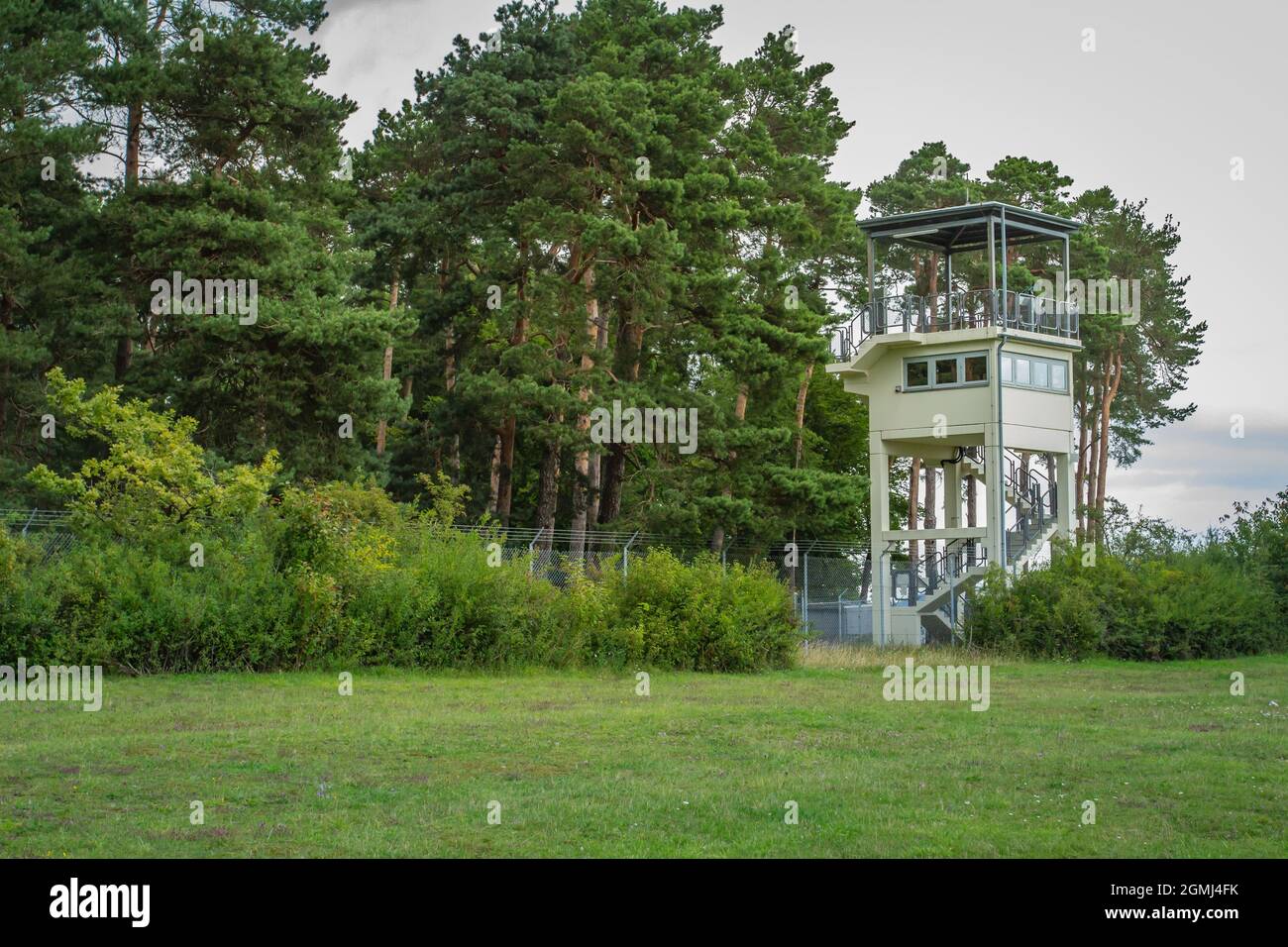 Observation Tower at the Point Alpha on the former inner German border ...