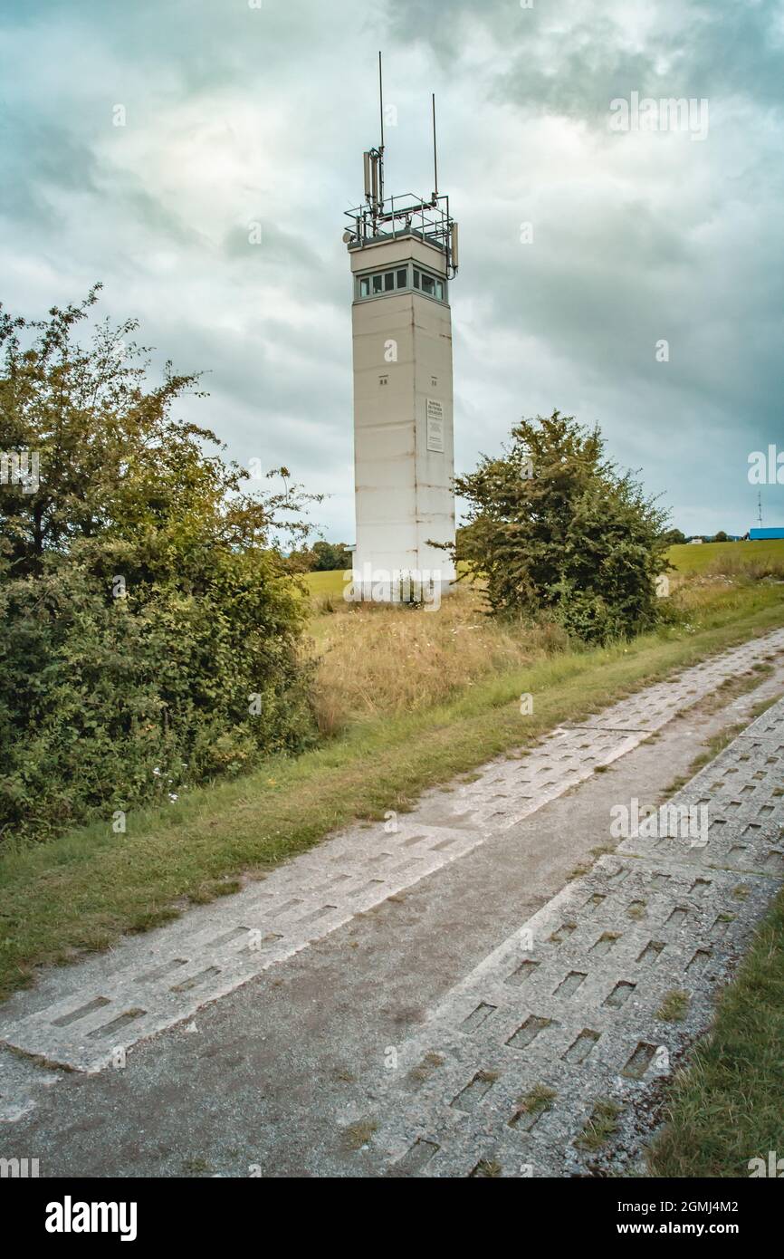 Observation Tower at the Point Alpha on the former inner German border ...
