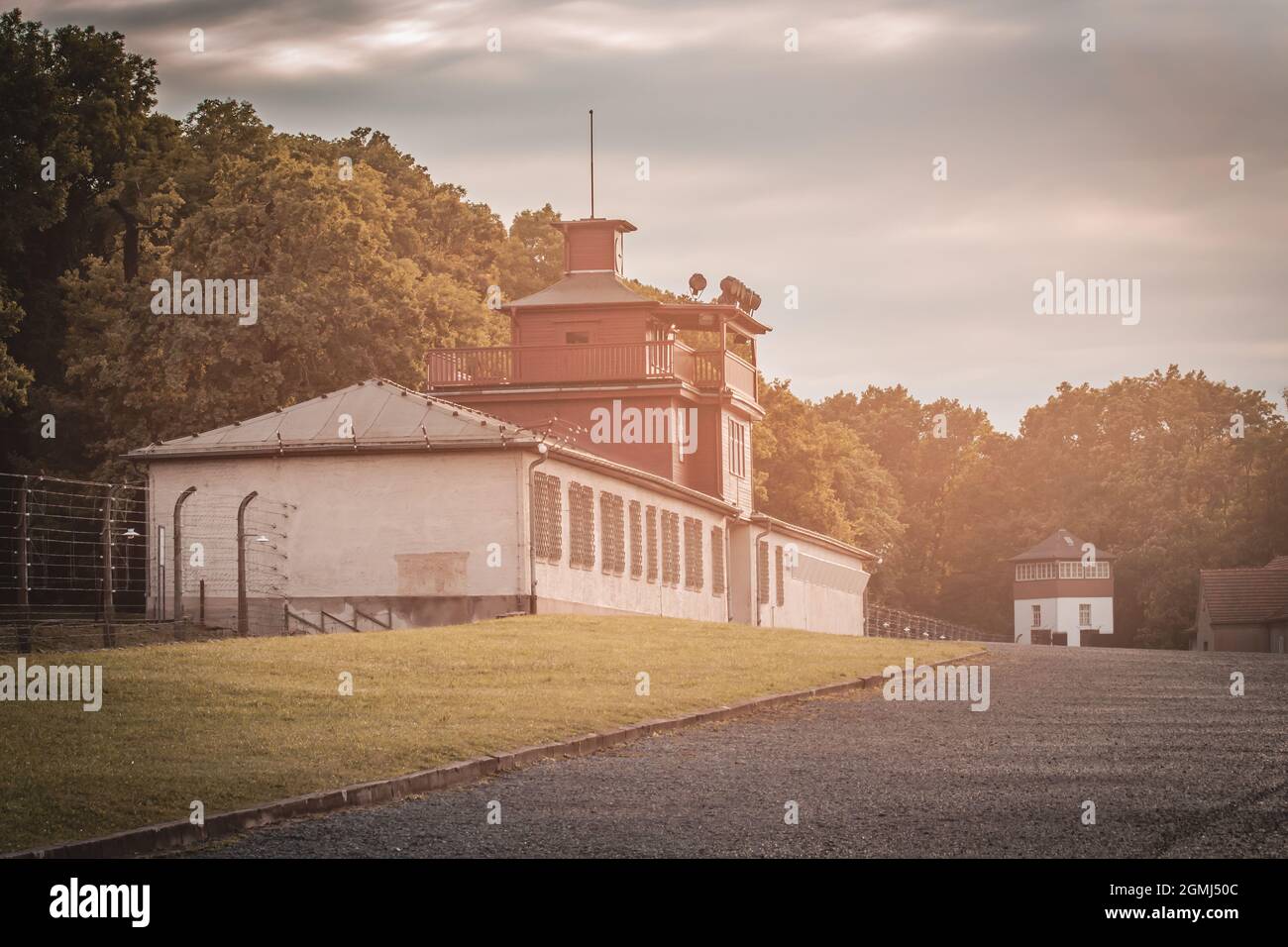 Gate building to Buchenwald concentration camp Stock Photo - Alamy