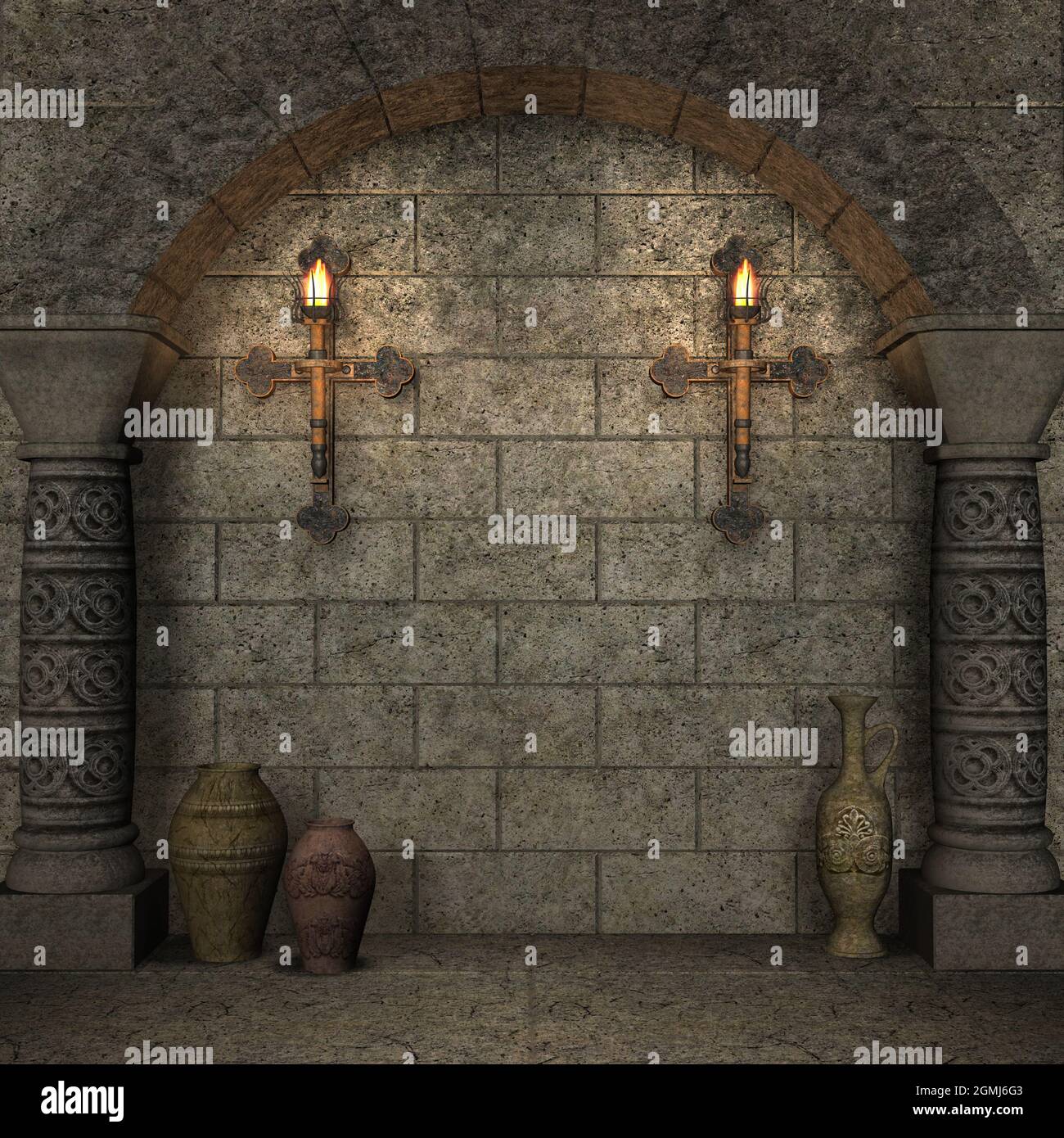 3d illustration of a fantasy place perfect for background Stock Photo ...