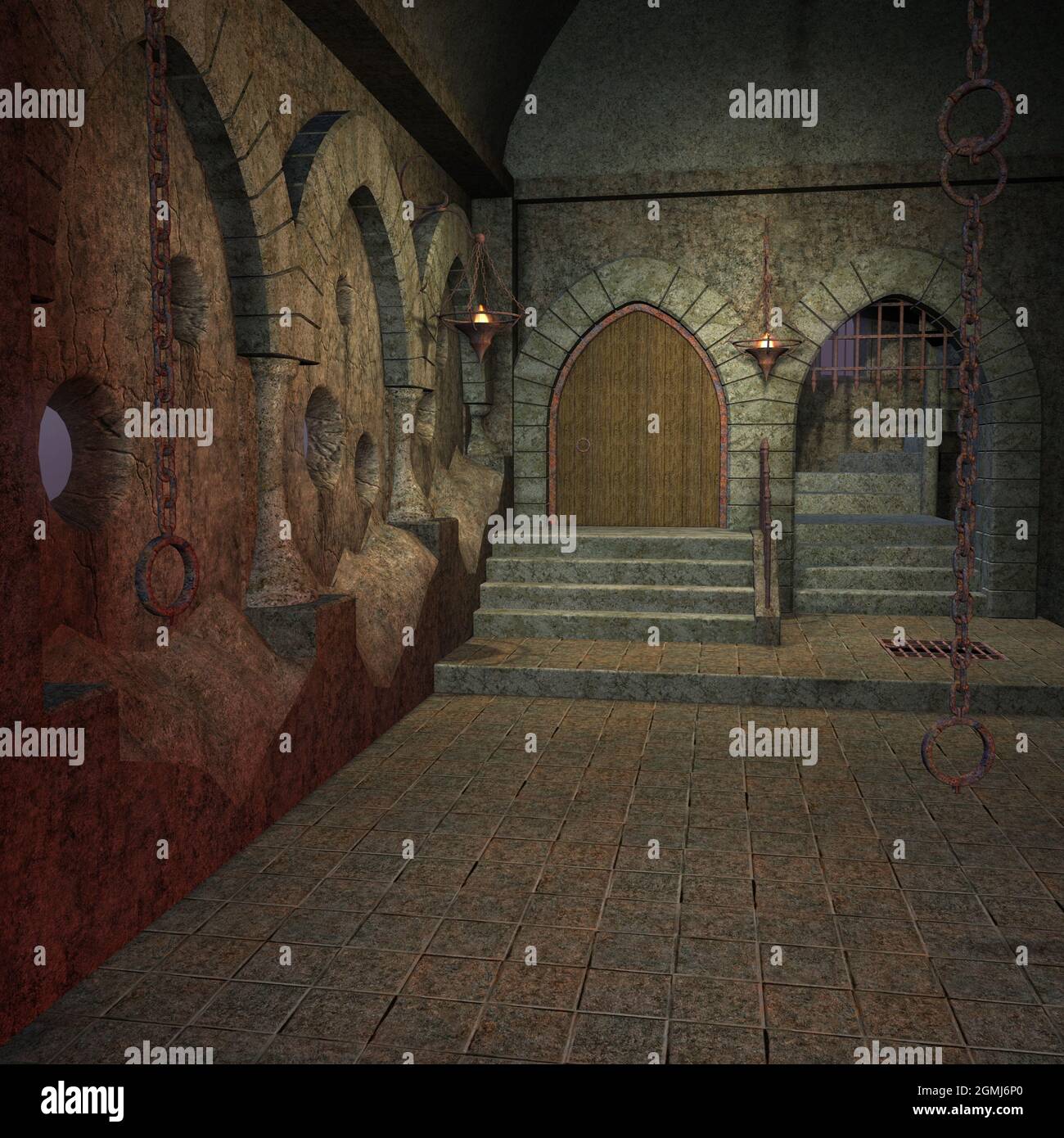 3d illustration of a fantasy dark room Stock Photo - Alamy