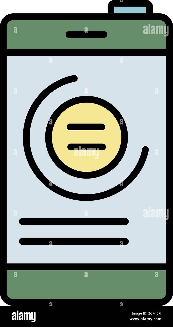 Steps count apps icon. Outline steps count apps vector icon color flat ...