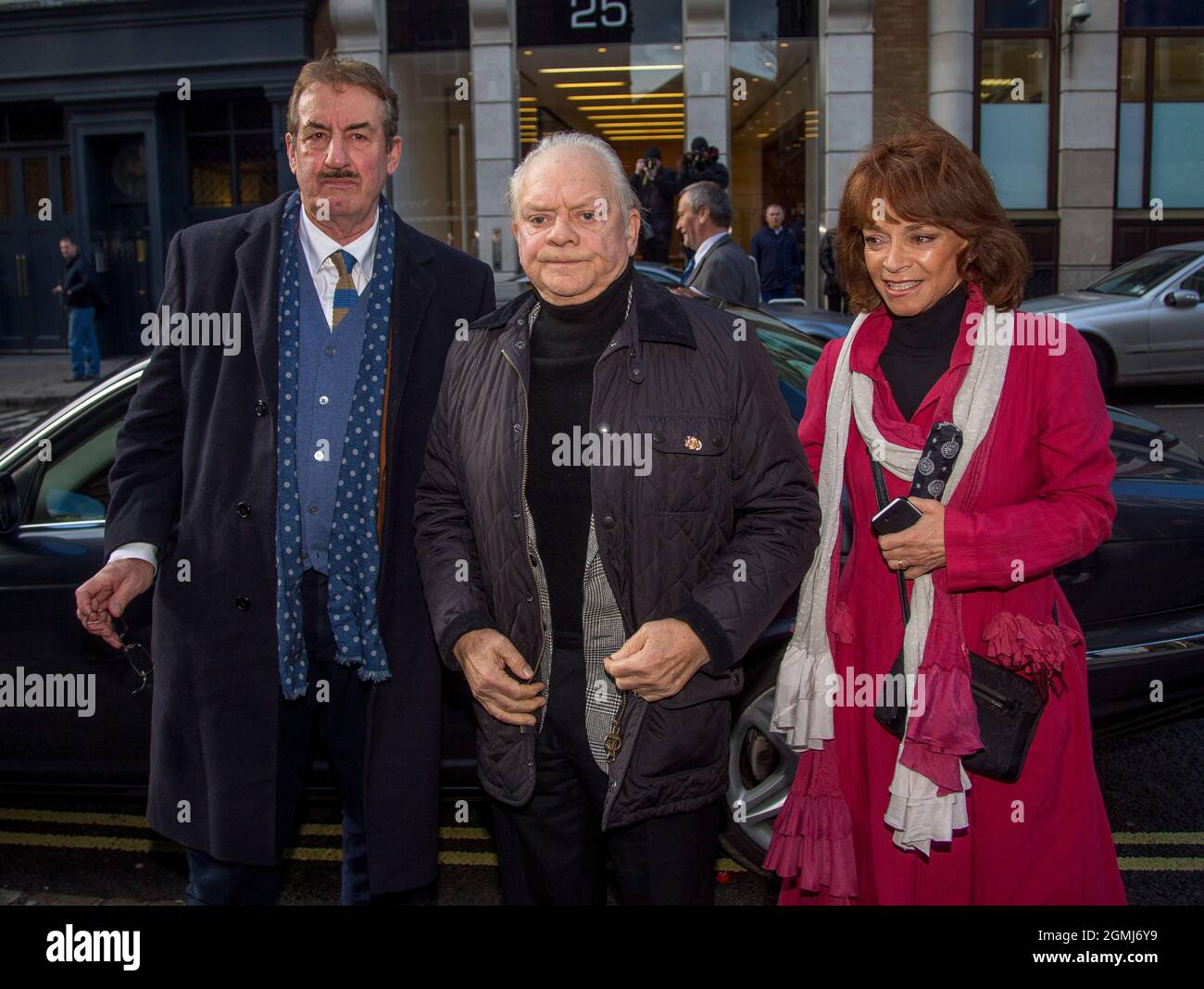Pic shows: Sir David Jason arrives with John Challis and Sue Holderness ...