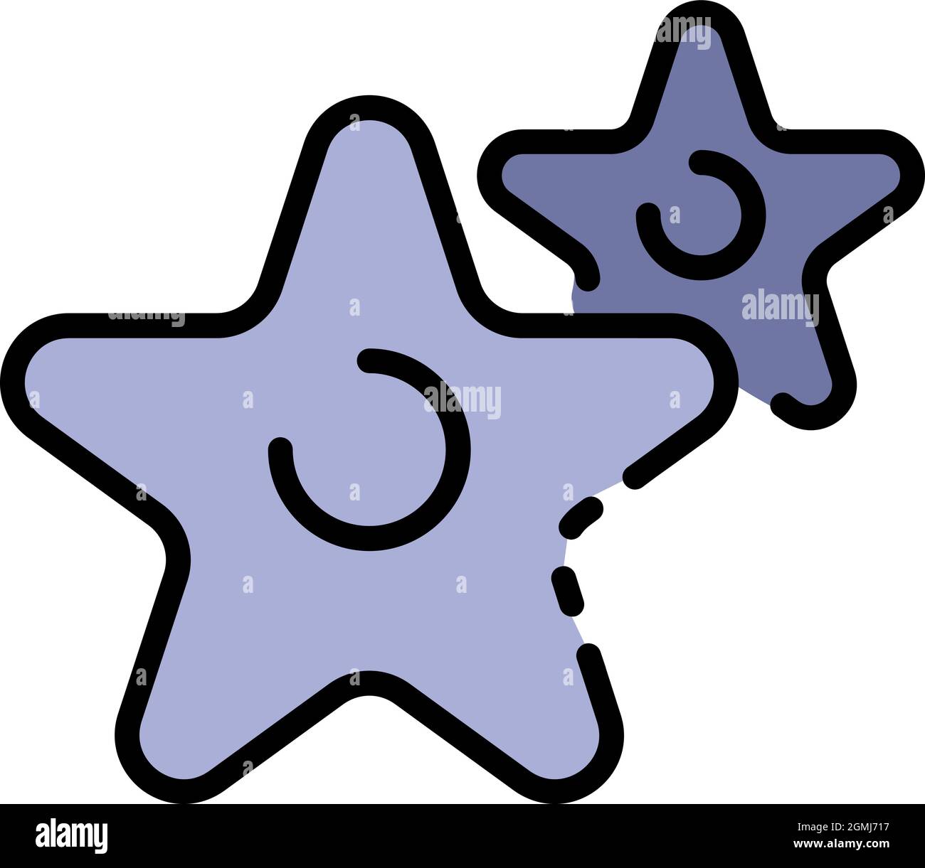 Space stars icon. Outline space stars vector icon color flat isolated ...