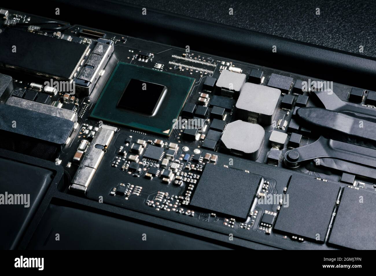 close up part of motherboard from laptop computer Stock Photo - Alamy