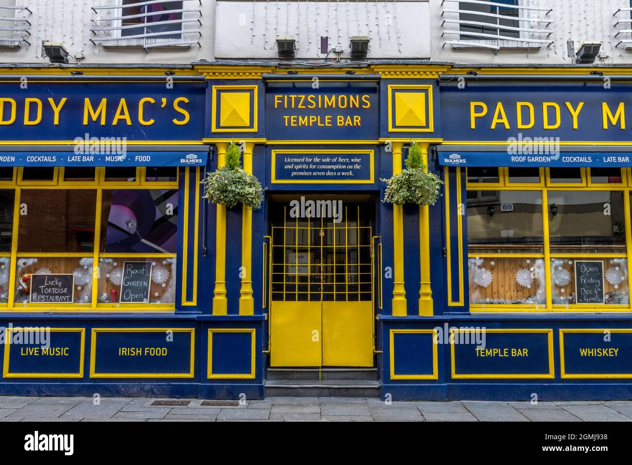 DUBLIN, IRELAND - Mar 21, 2021: Dublin, Ireland, a street view of a ...