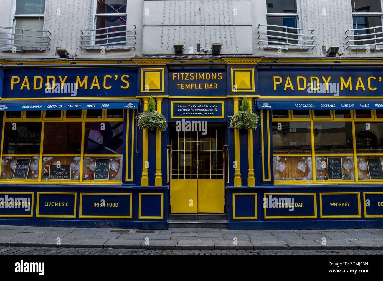 DUBLIN, IRELAND - Mar 21, 2021: Dublin, Ireland, a street view of a ...