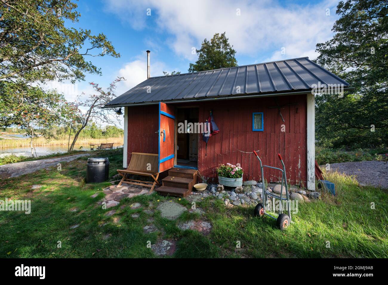 An old and atmospheric sauna at Isokari island, Kustavi, Finland Stock ...