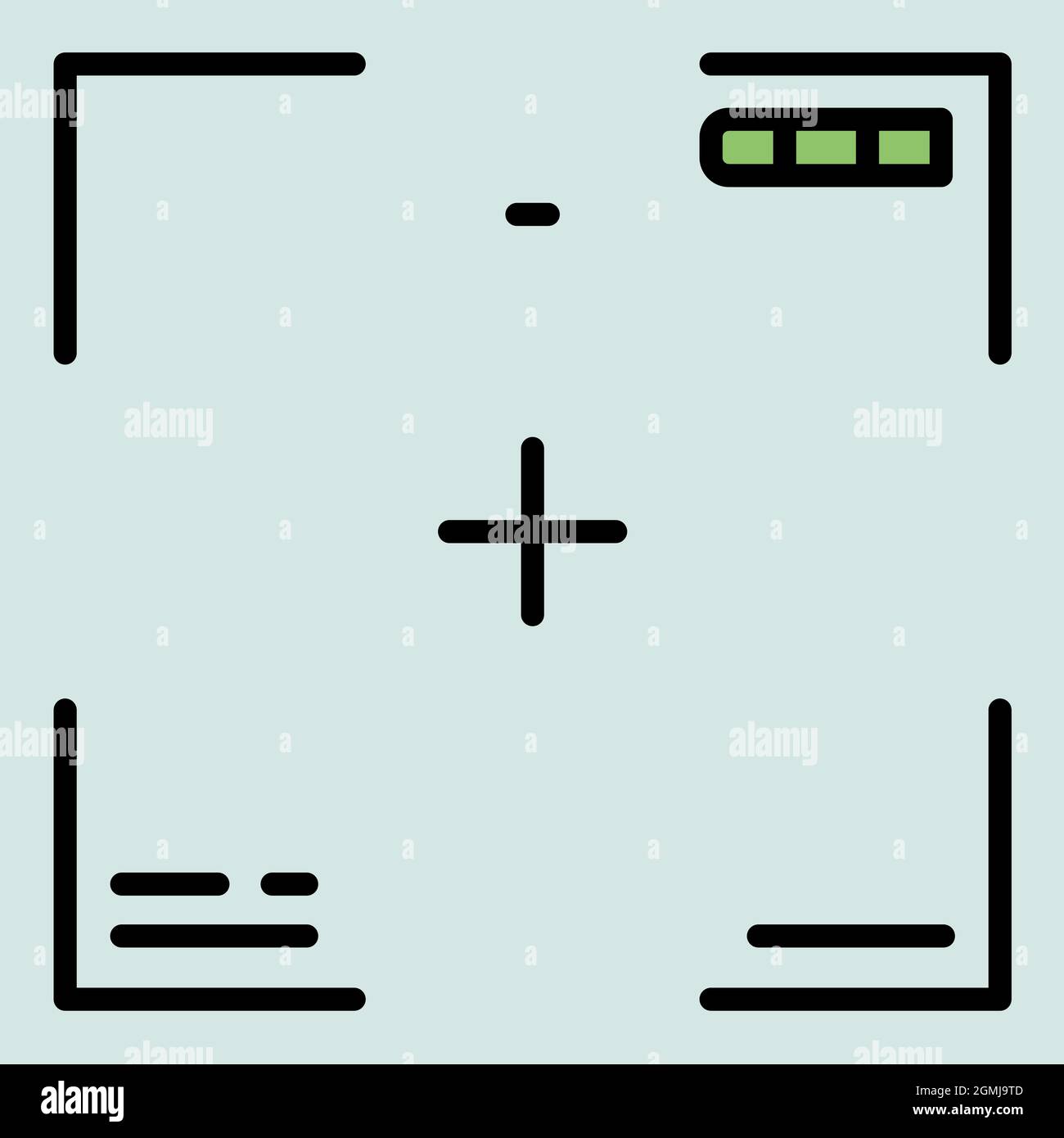 Cinema recording frame icon. Outline cinema recording frame vector icon ...