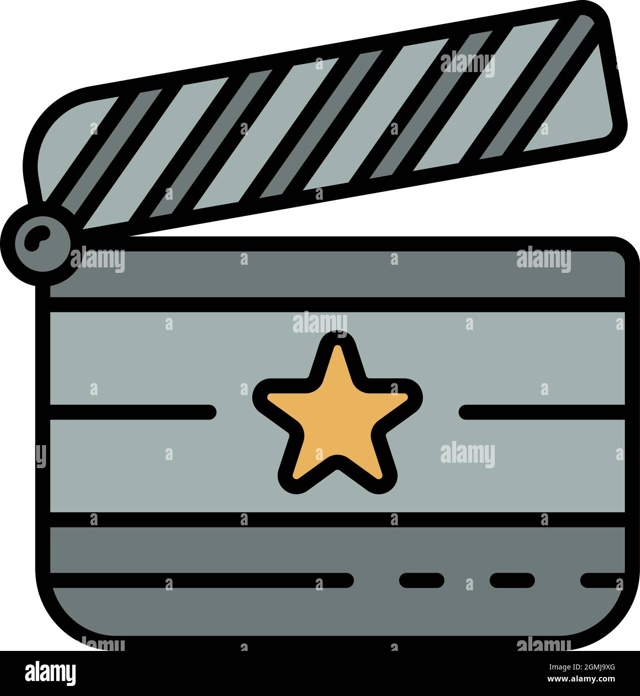 Cinema tool frame icon. Outline cinema tool frame vector icon color ...