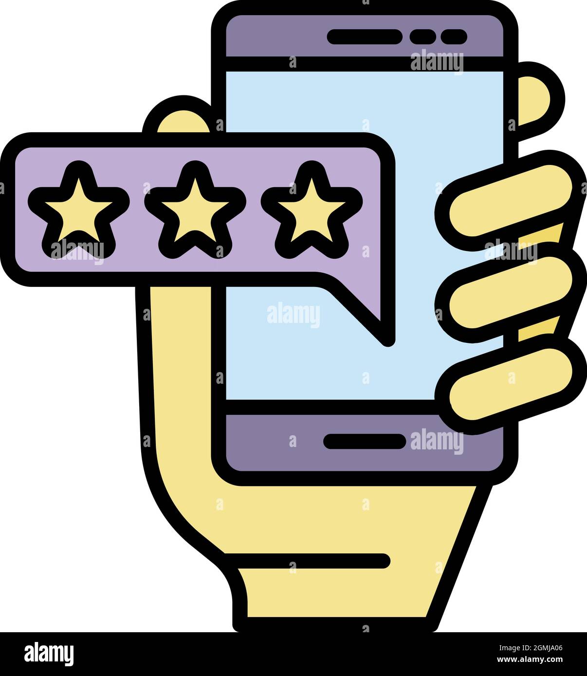 Online smartphone vote icon. Outline online smartphone vote vector icon ...