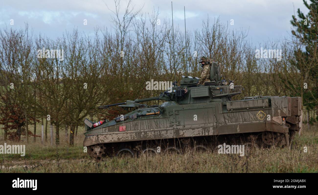 British army Warrior FV510 light infantry fighting vehicle tank in ...
