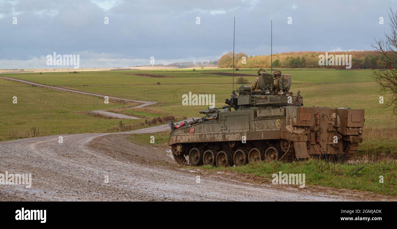 British army Warrior FV510 light infantry fighting vehicle tank in ...