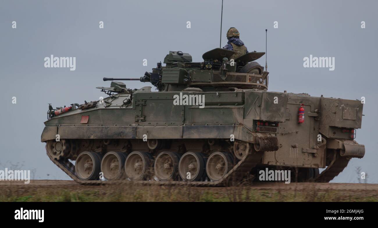 British army Warrior FV510 light infantry fighting vehicle tank in ...