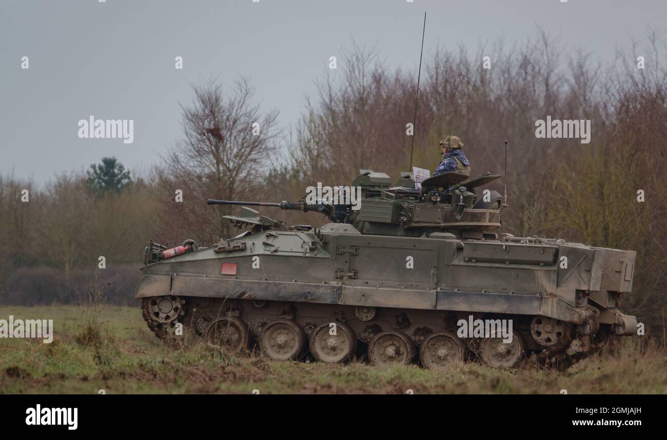 British army Warrior FV510 light infantry fighting vehicle tank in ...