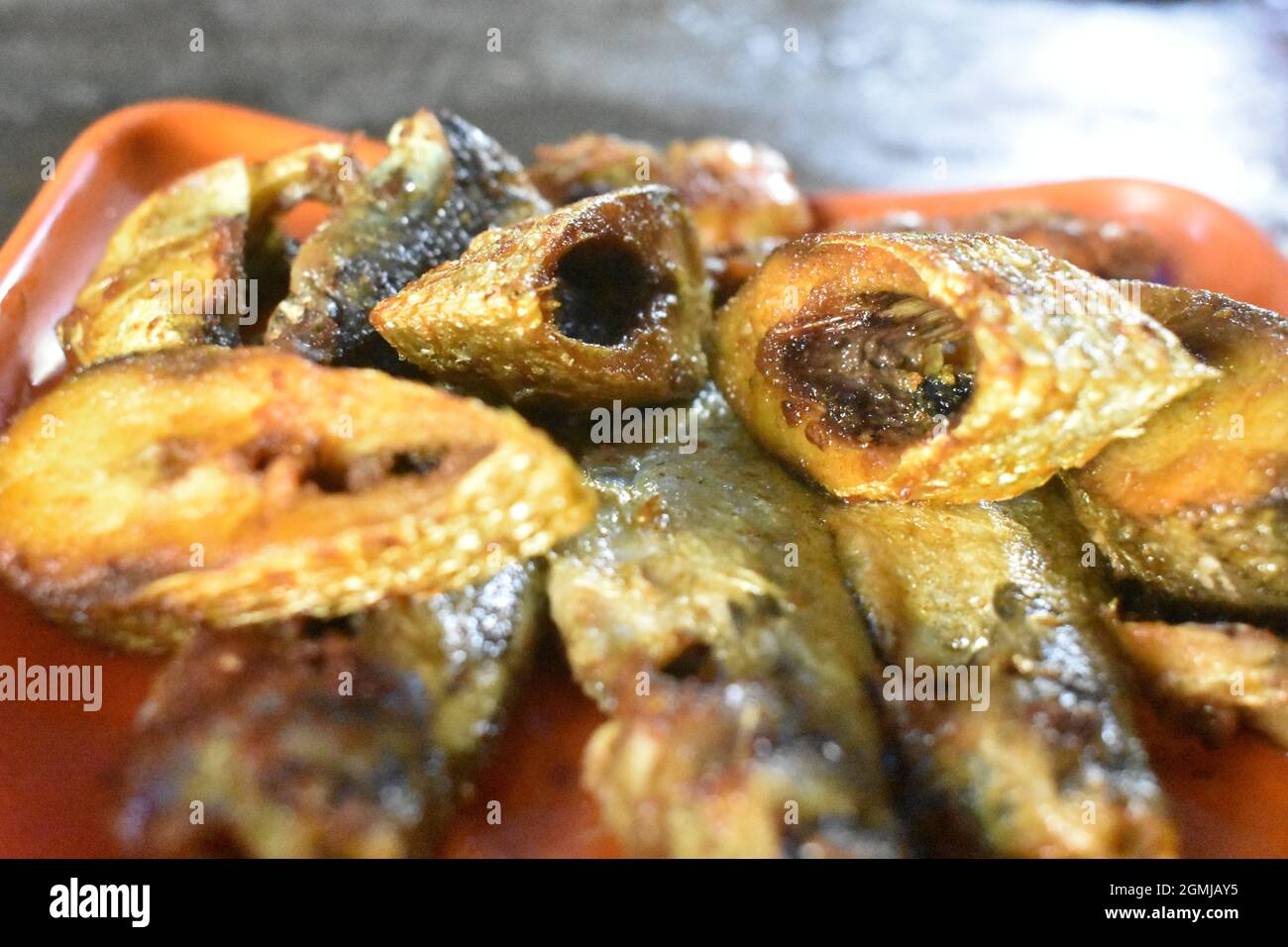 pieces of fried fish Stock Photo - Alamy