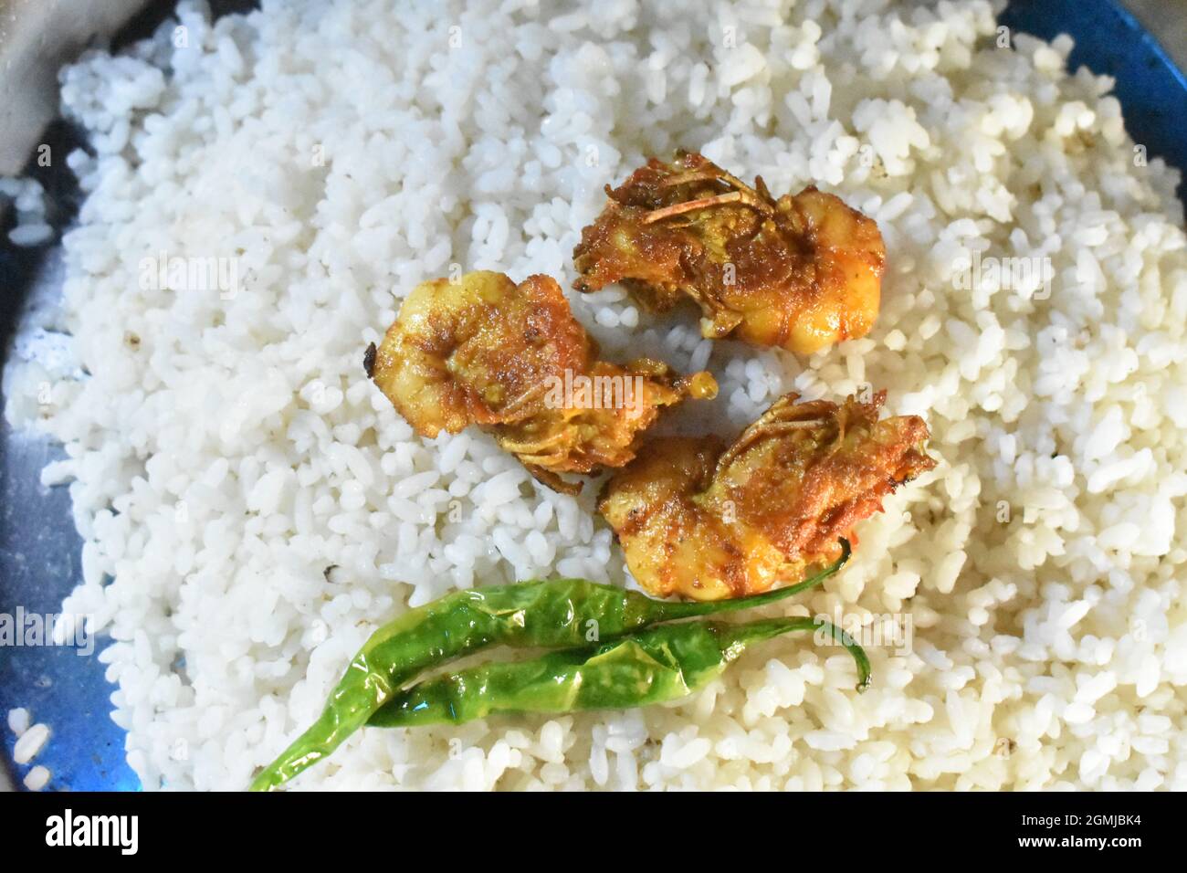 rice and prawn fish fry Stock Photo - Alamy