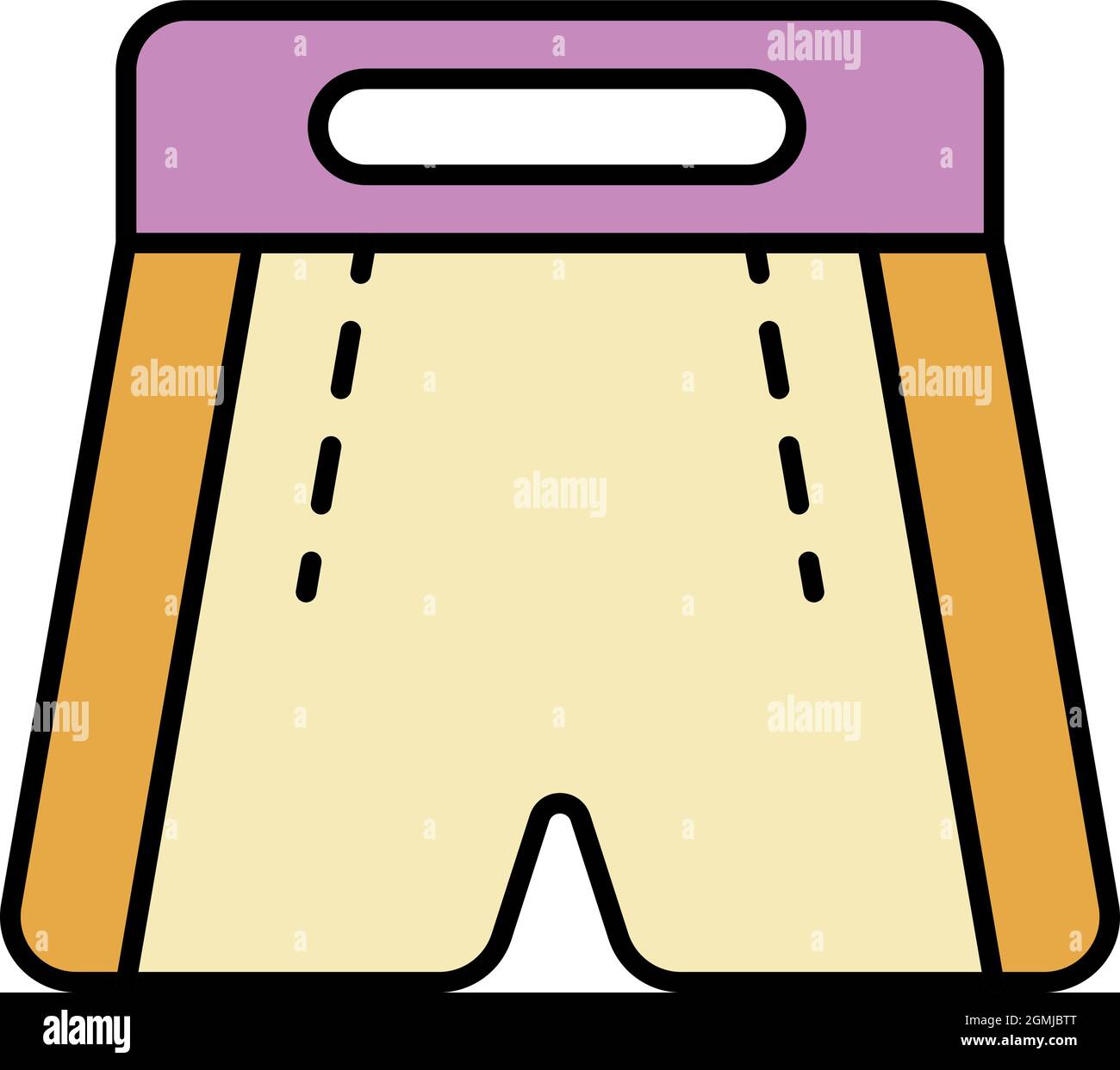 Boxing shorts icon. Outline boxing shorts vector icon color flat ...