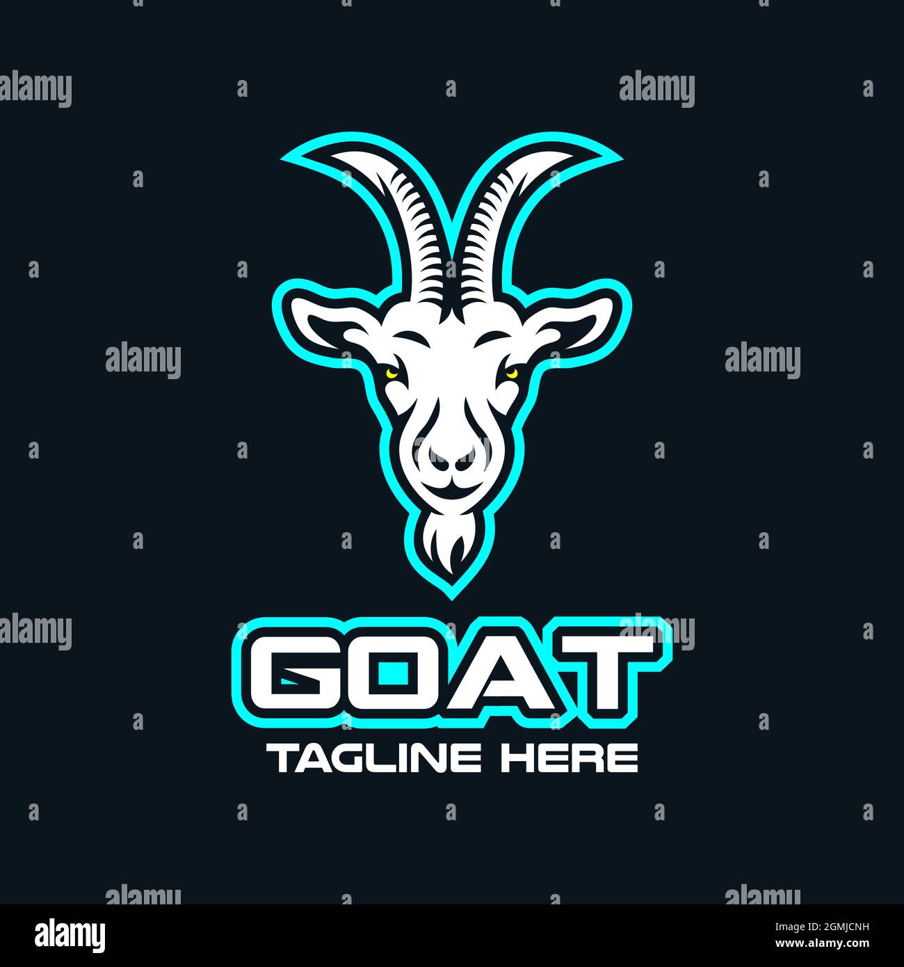 Modern Esports Logo Goat logo. Vector illustration Stock Vector Image ...