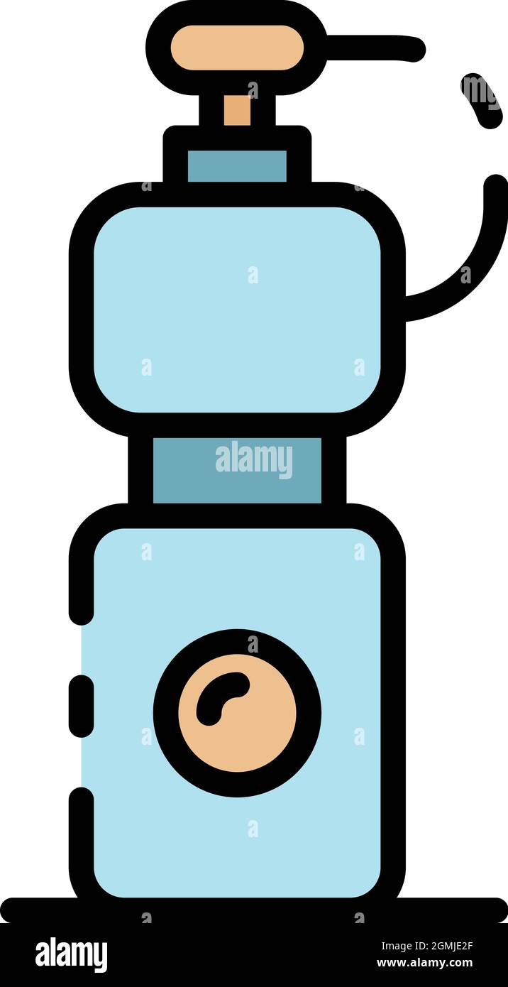 Cycling water bottle icon. Outline cycling water bottle vector icon ...