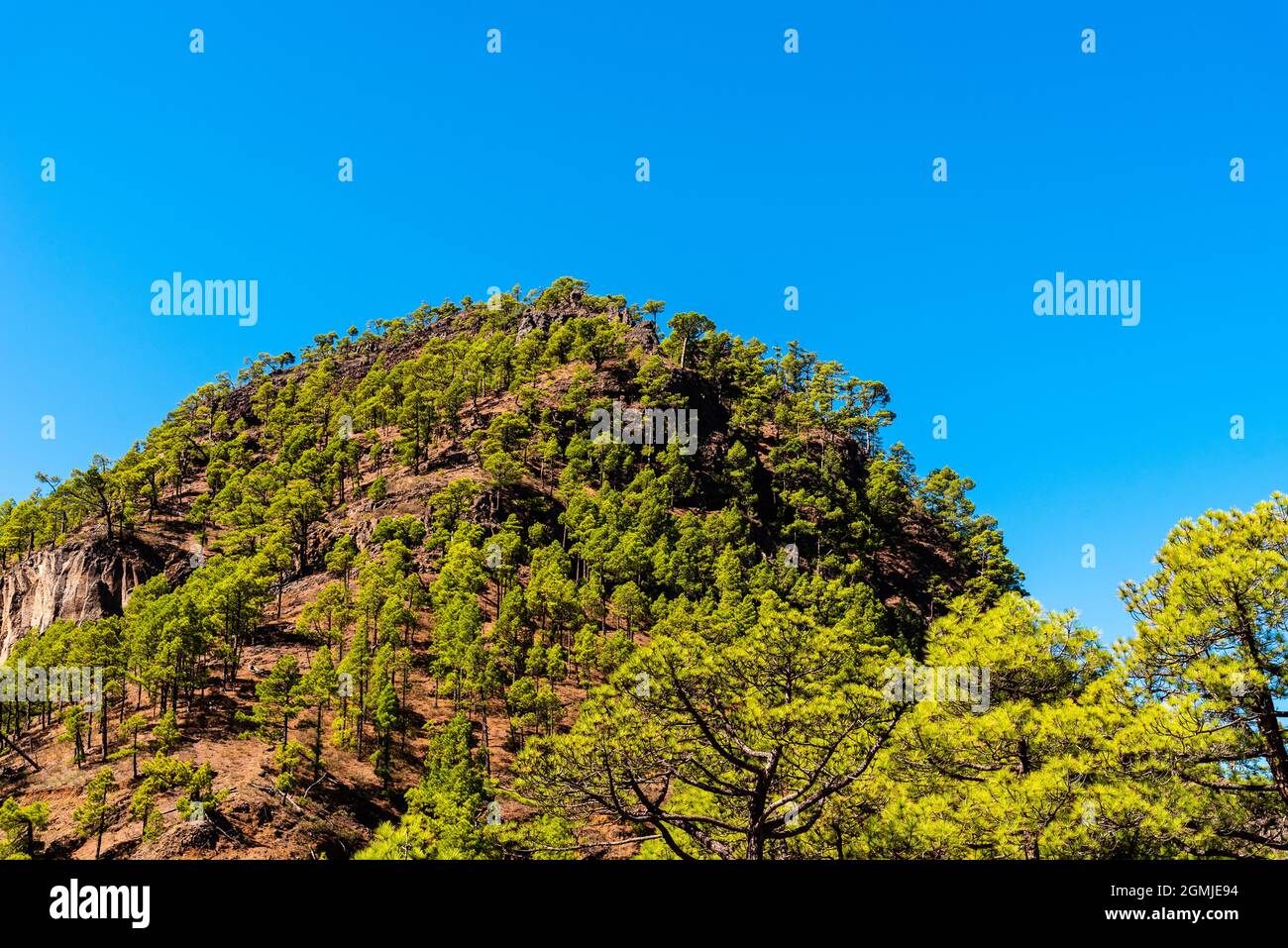 National Park of Caldera de Taburiente. Old Volcano Crater with ...