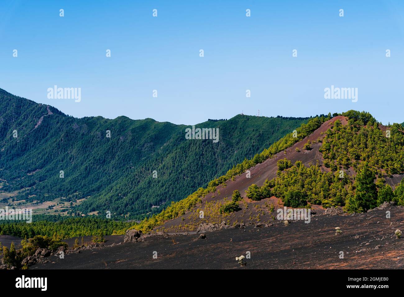 National Park of Caldera de Taburiente from Llano del Jable ...