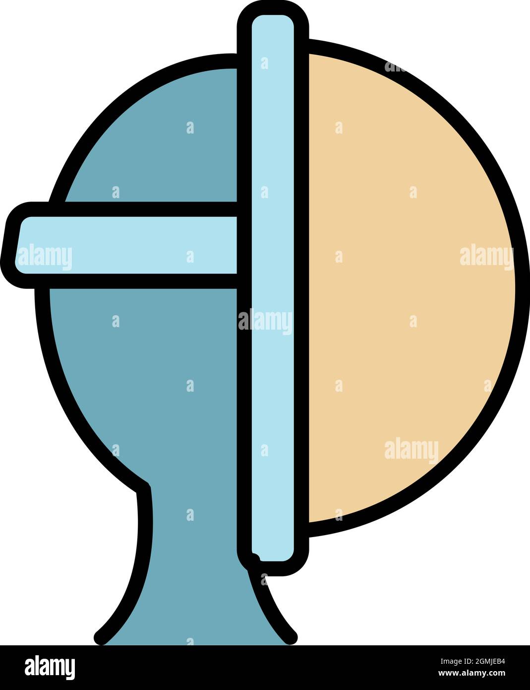 Fencing protect mask icon. Outline fencing protect mask vector icon ...