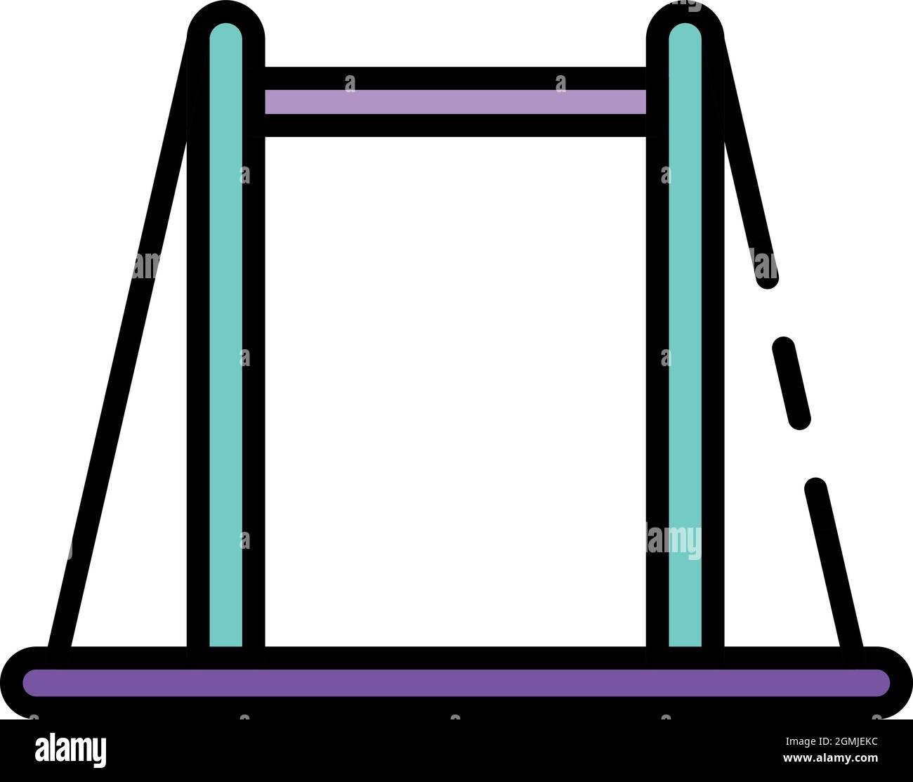 Gymnastic horizontal bar icon. Outline gymnastic horizontal bar vector ...