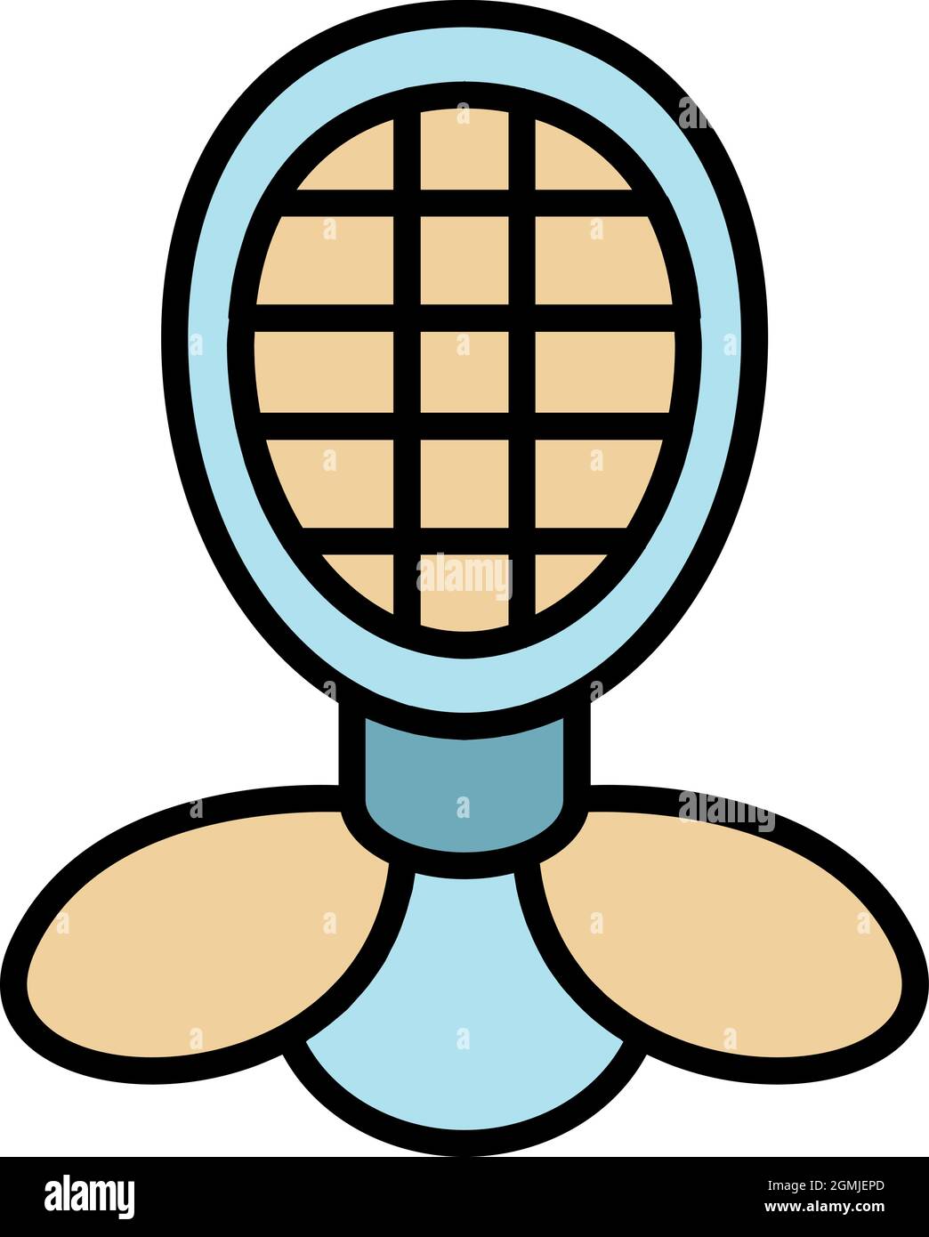 Fencing mask protect icon. Outline fencing mask protect vector icon ...