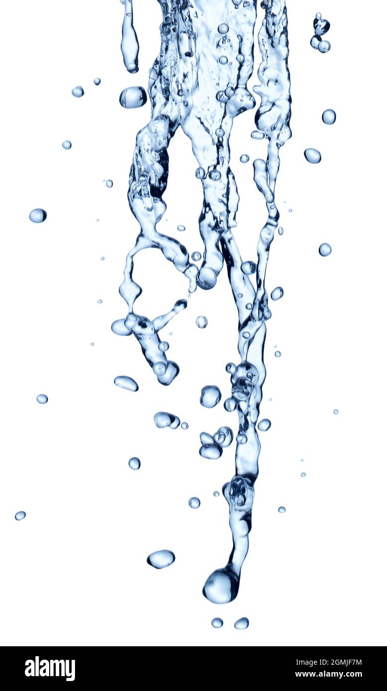 water splash drop blue liquid bubble Stock Photo - Alamy
