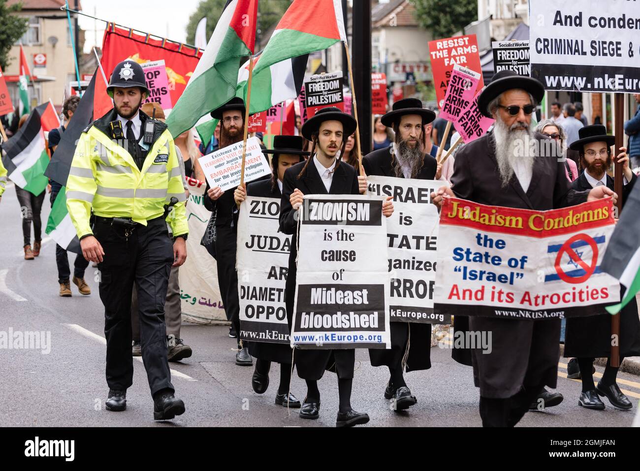 London, UK. 12 September 2021. Protesters march in opposition to the ...
