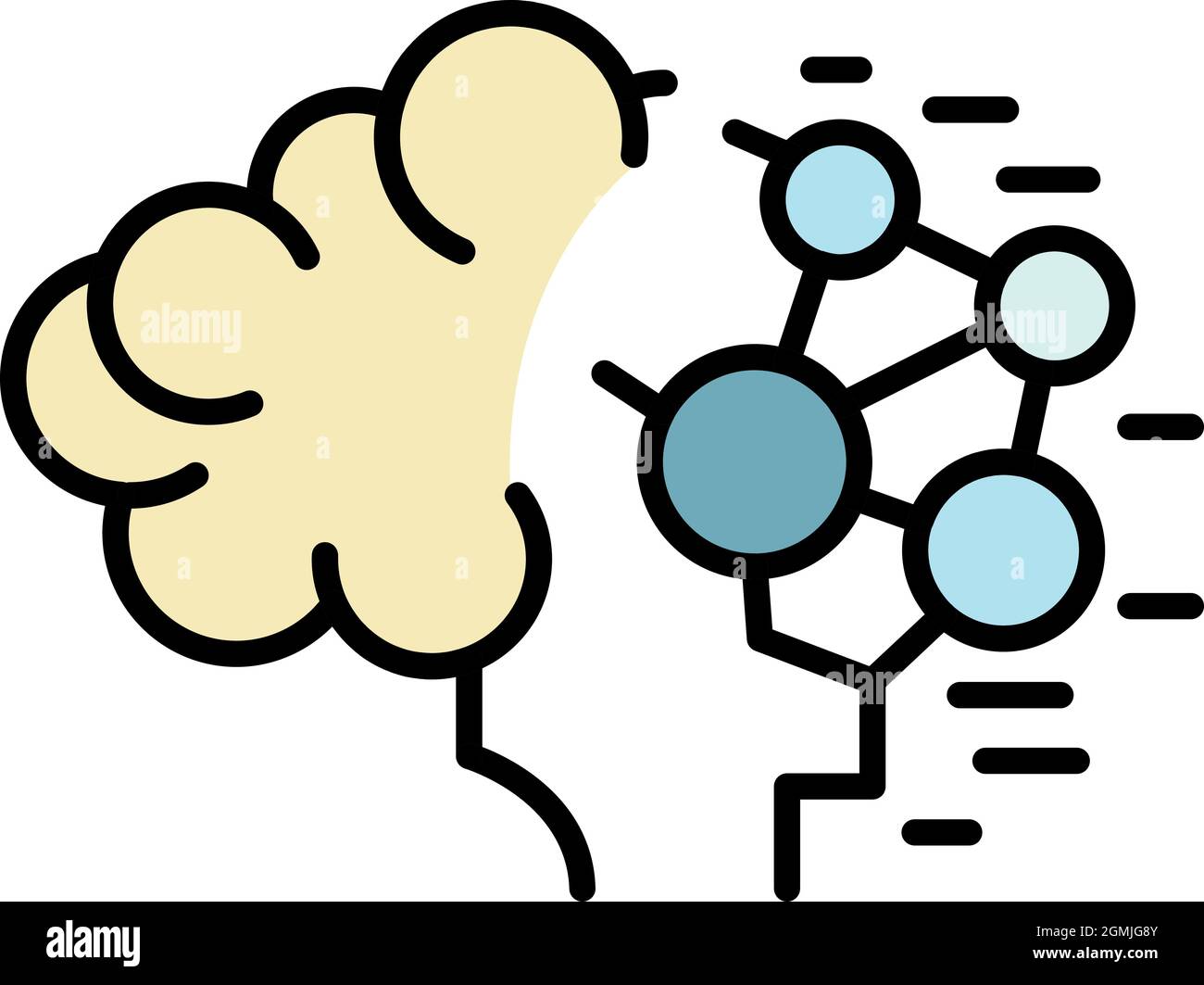 Artificial intelligence icon. Outline artificial intelligence vector ...