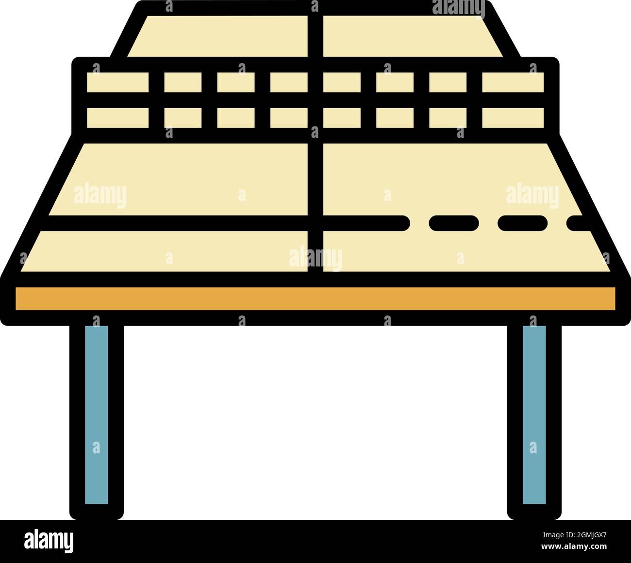 Ping pong table perspective icon. Outline ping pong table perspective ...