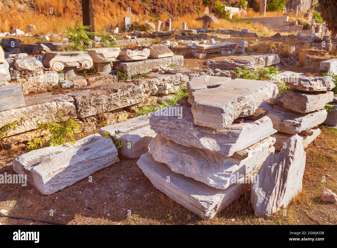 Famous landmark Acropolis of Athens, Greece old stone ruins Stock Photo ...