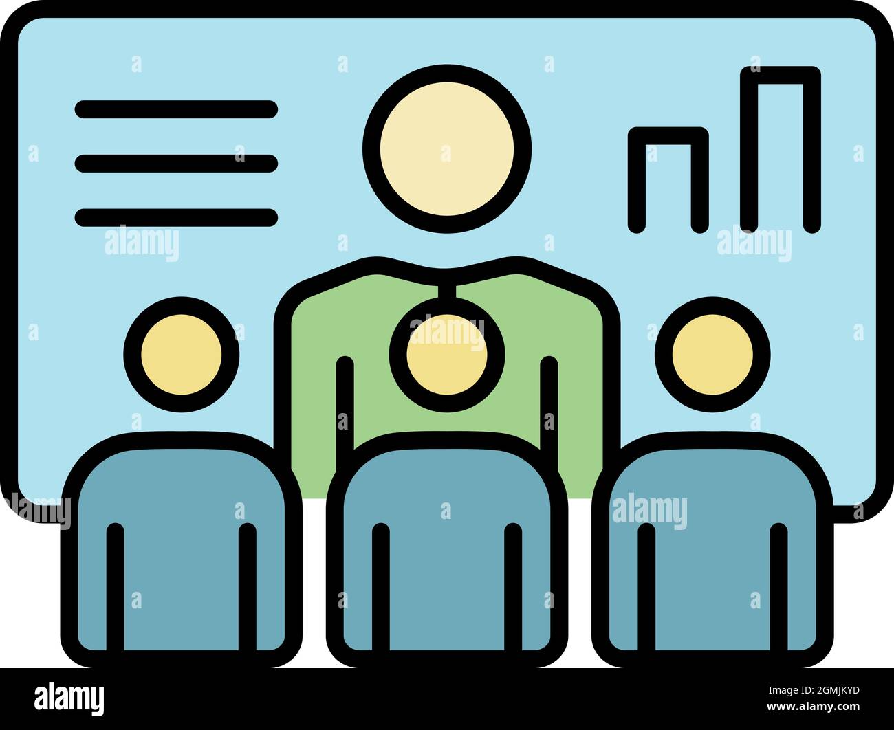 Business conference icon. Outline business conference vector icon color ...