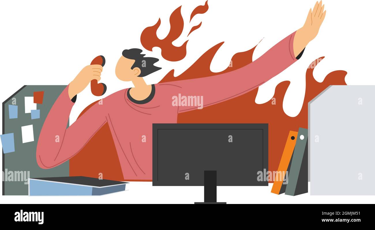 Frustrated angry annoyed business Stock Vector Images - Alamy