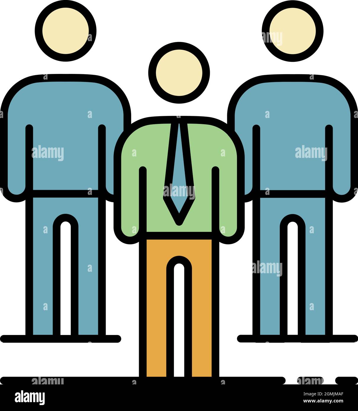 Business group people icon. Outline business group people vector icon ...