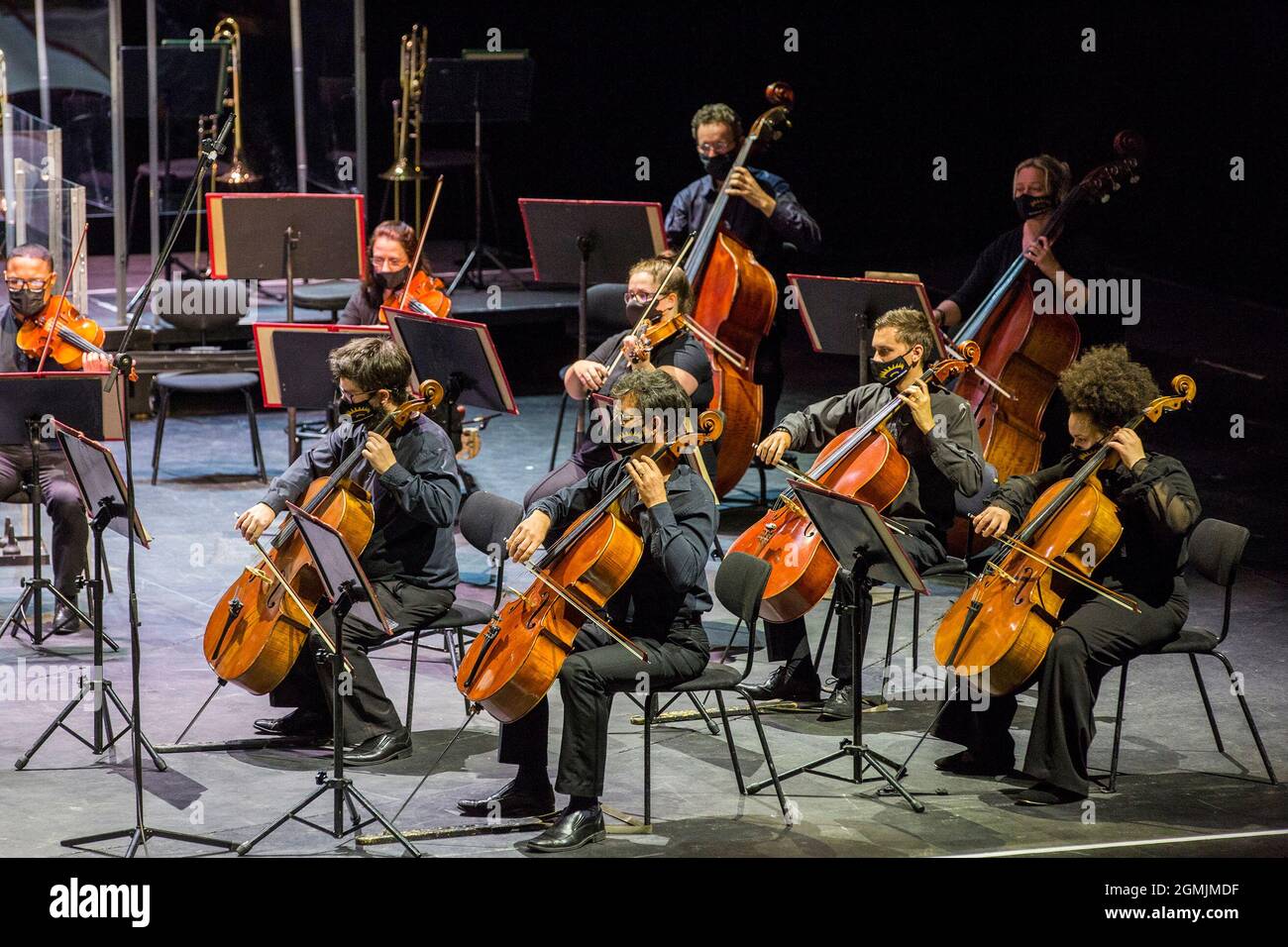 Cape Town, South Africa. 18th Sep, 2021. Musicians perform at a ...