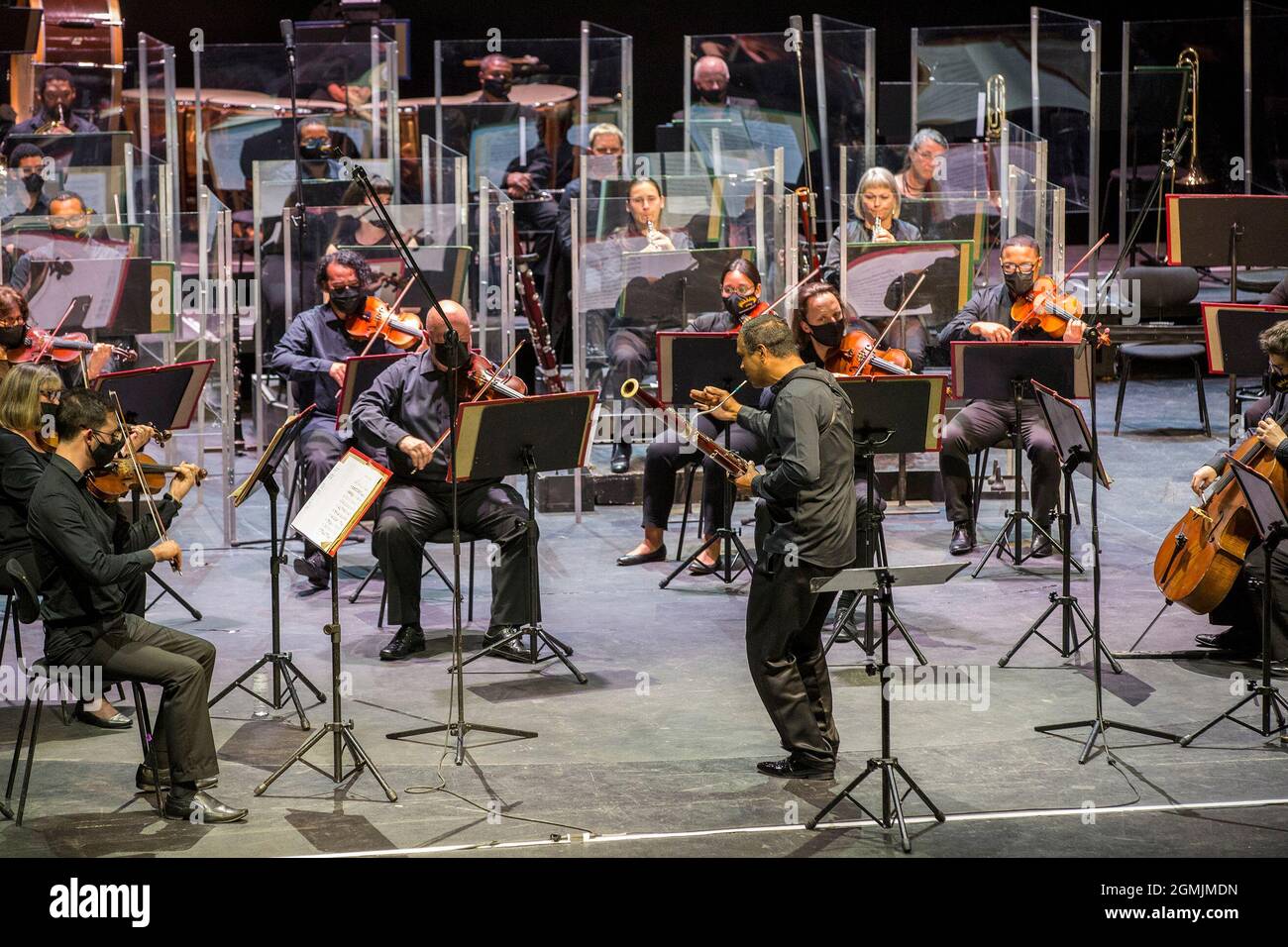 Cape Town, South Africa. 18th Sep, 2021. Musicians perform at a ...